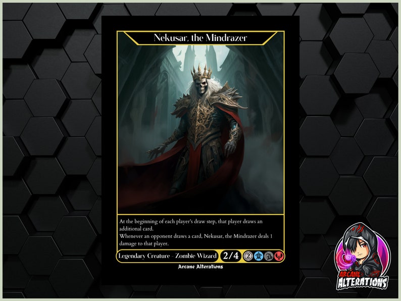 Nekusar the Mindrazer Full Art Custom Card - Etsy
