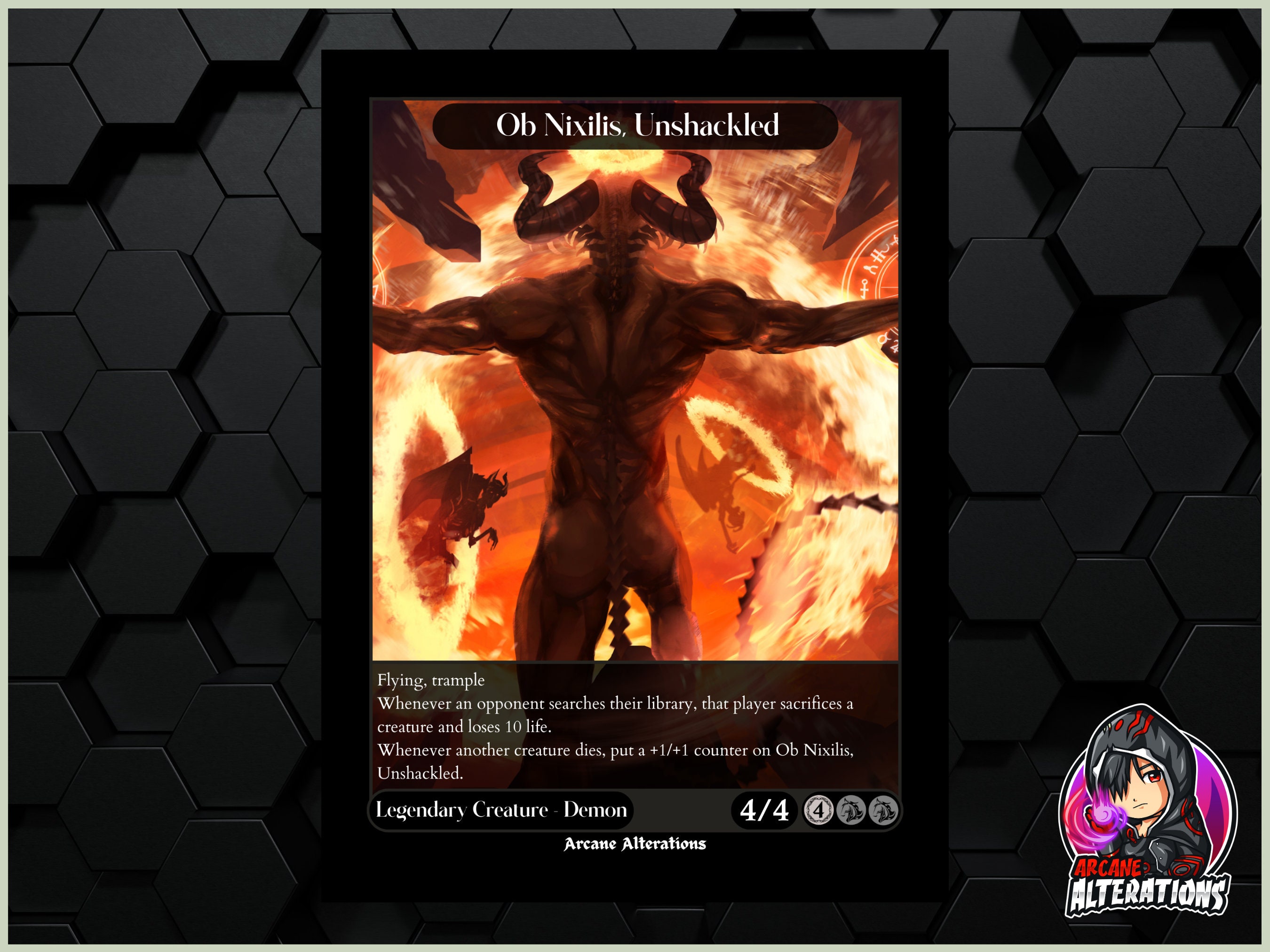 Ob Nixilis Unshackeld Full Art Custom Card Etsy