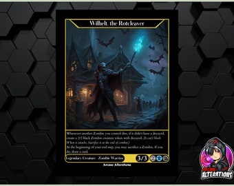 Wilhelt, the Rotcleaver MTG Card Single Card Custom Dark Fantasy Art ...