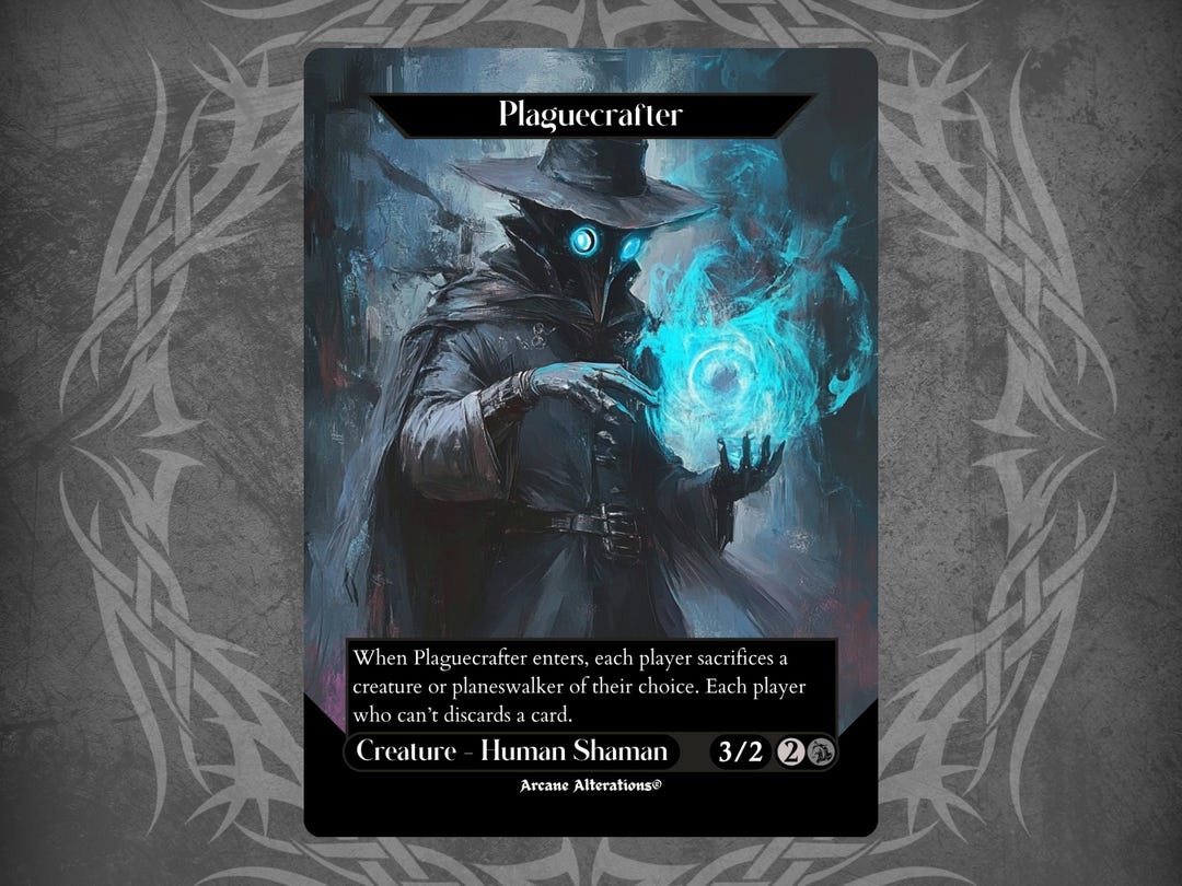 Plaguecrafter - Proxy Full Art Custom Card - Etsy