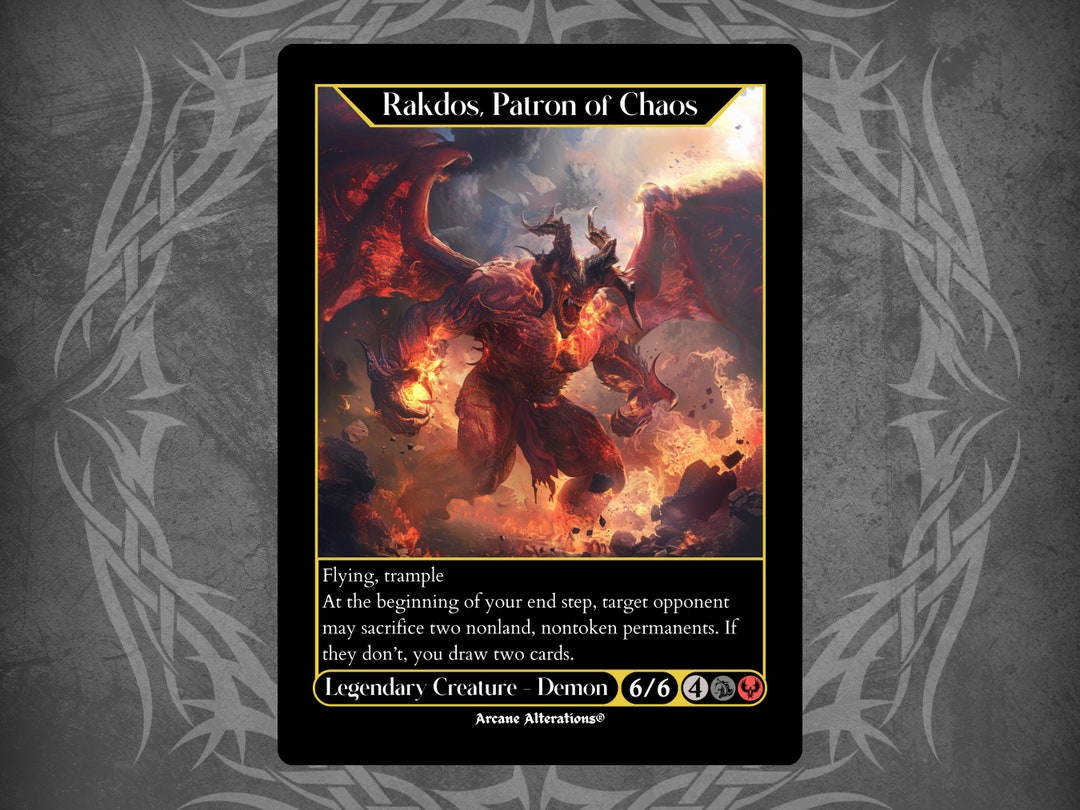 Rakdos, Patron of Chaos - Full Art Custom Card - Etsy