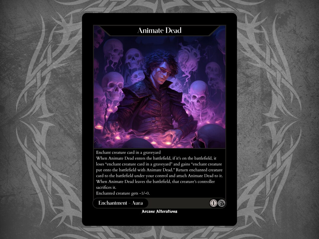 Animate Dead - Full Art Custom Card - Etsy