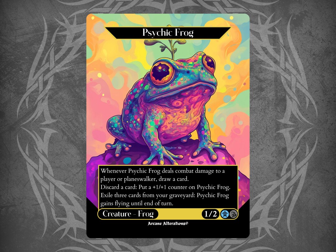 Psychic Frog - Proxy Full Art Custom Card - Etsy