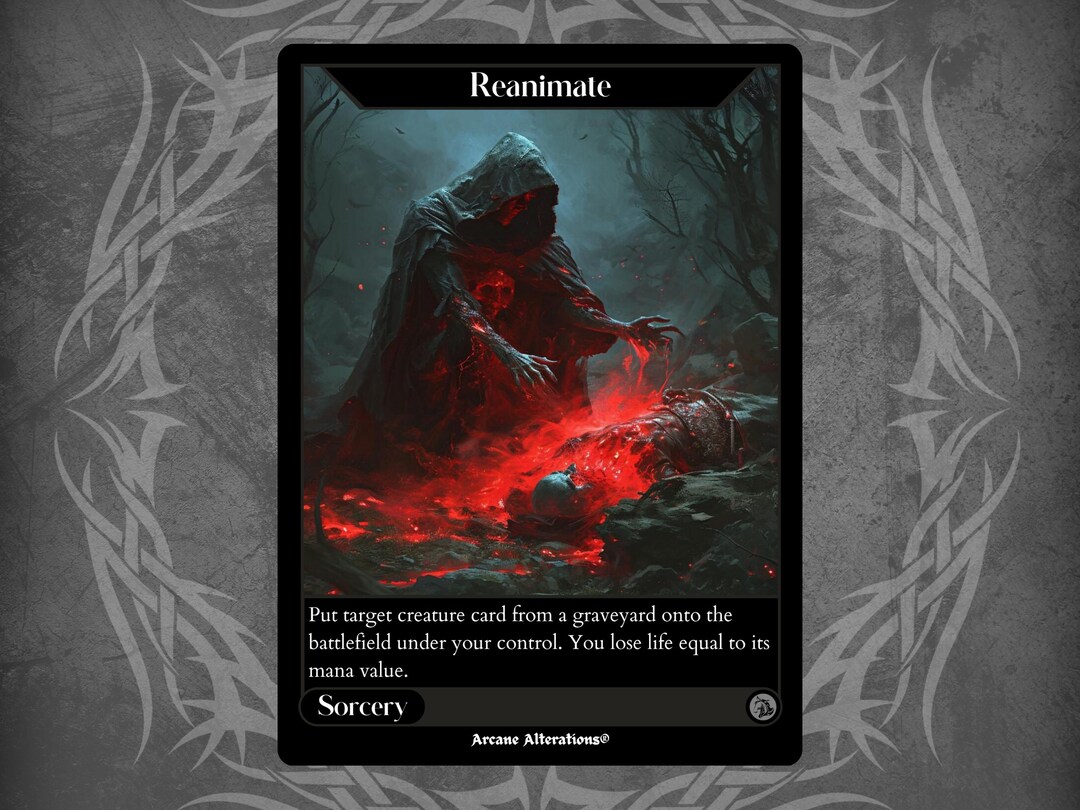 Reanimate - Full Art Custom Card - Etsy