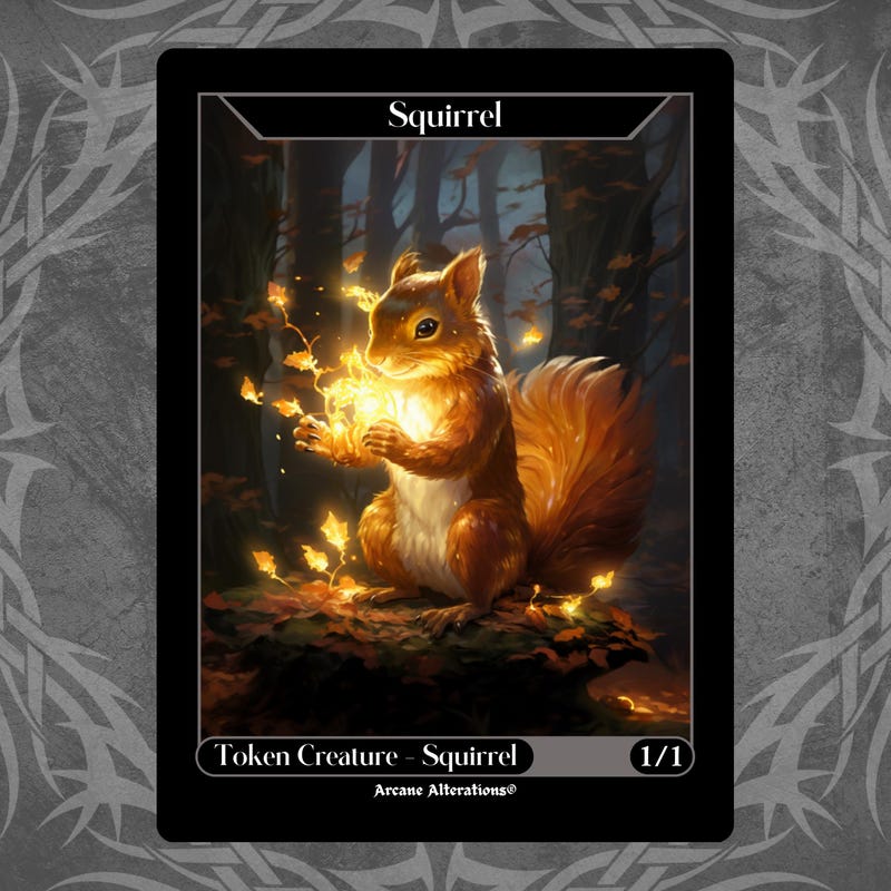 Squirrel Token - Etsy