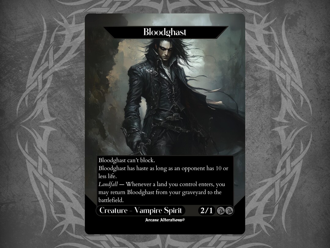 Bloodghast - Proxy Full Art Custom Card - Etsy