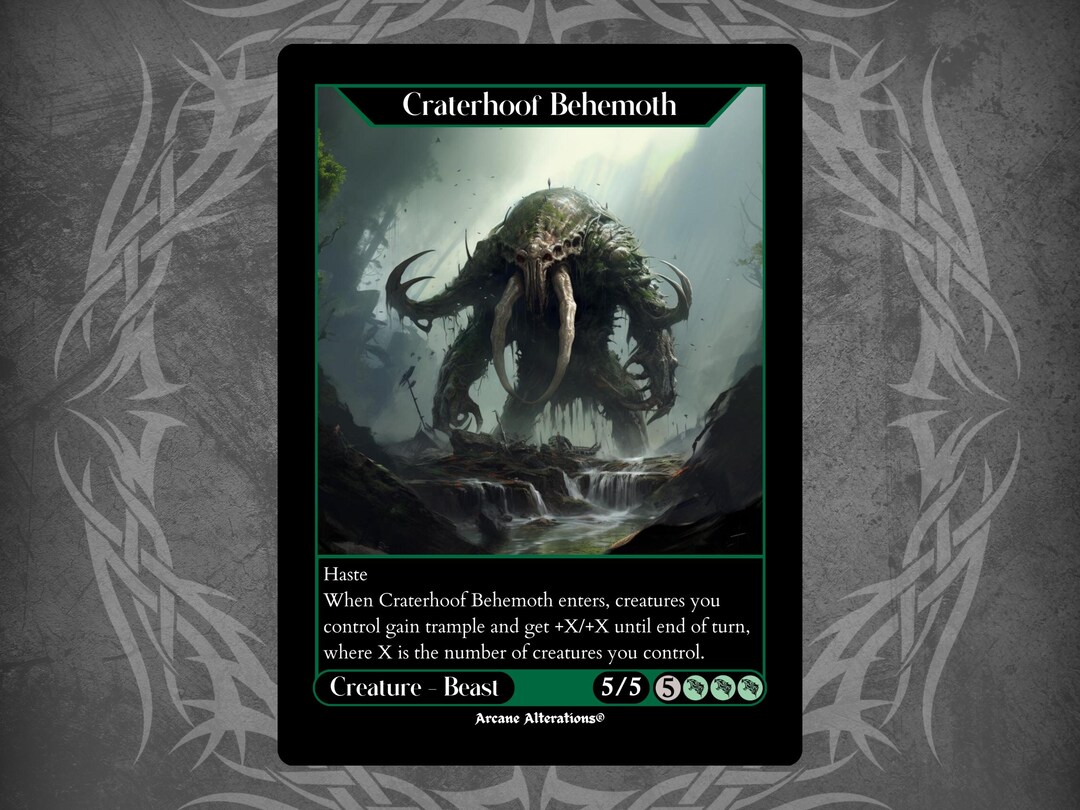 Craterhoof Behemoth - Full Art Custom Card - Etsy