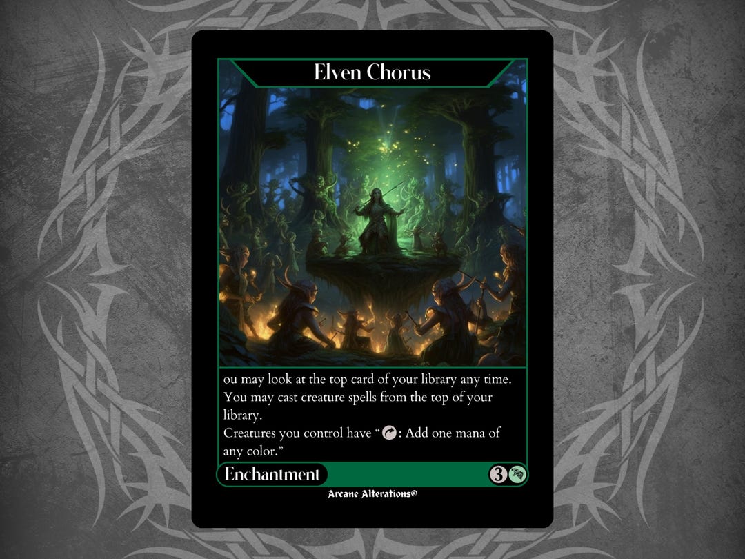 Elven Chorus - Full Art Custom Card - Etsy