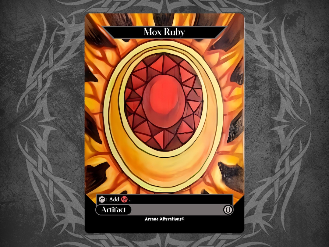 Mox Ruby - Proxy Full Art Custom Card - Etsy