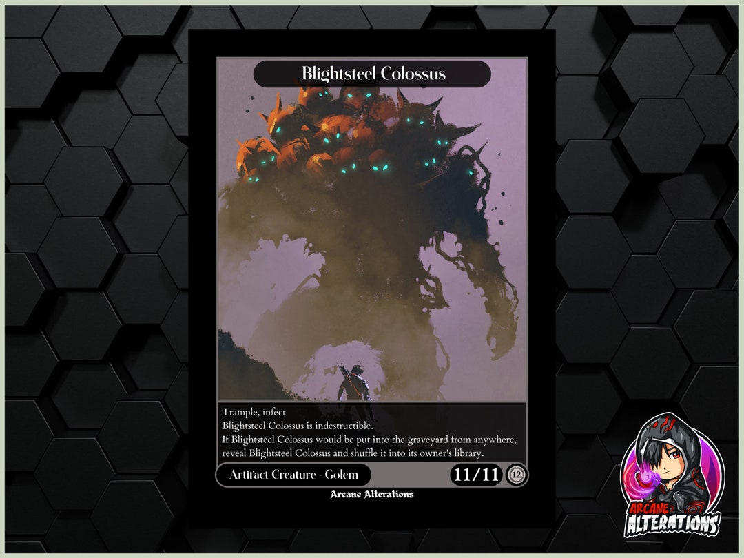 Blightsteel Colossus Full Art Custom Card - Etsy