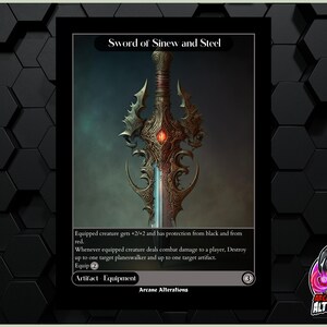 Sword of Sinew and Steel - Full Art Custom Card - Etsy