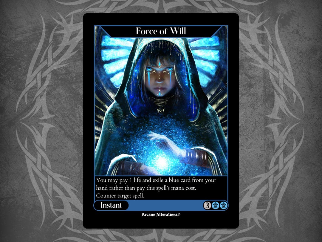 Force of Will - Full Art Custom Card - Etsy