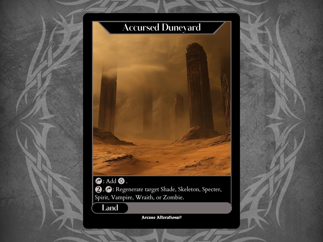 Accursed Duneyard - Proxy Full Art Custom Card - Etsy
