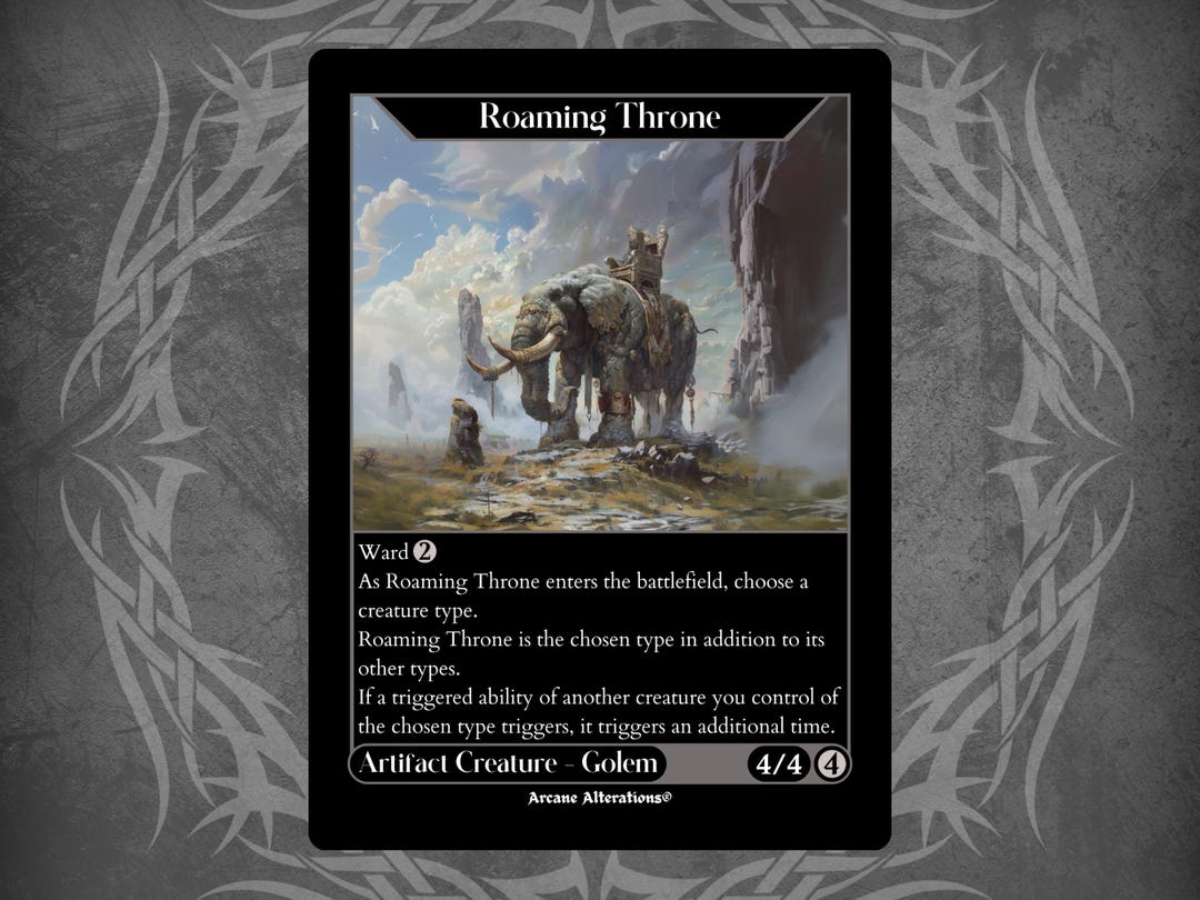 Roaming Throne - Full Art Custom Card - Etsy