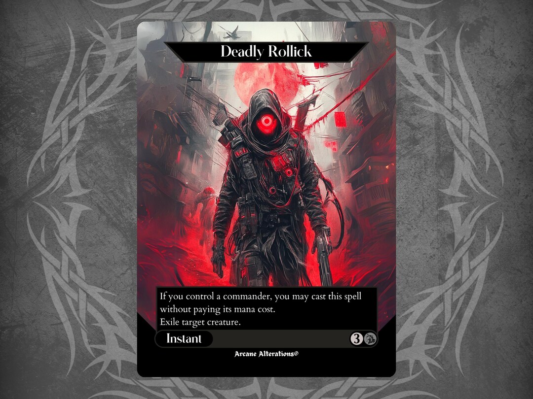 Deadly Rollick - Proxy Full Art Custom Card - Etsy