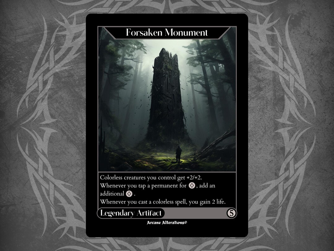 Forsaken Monument - Full Art Custom Card - Etsy