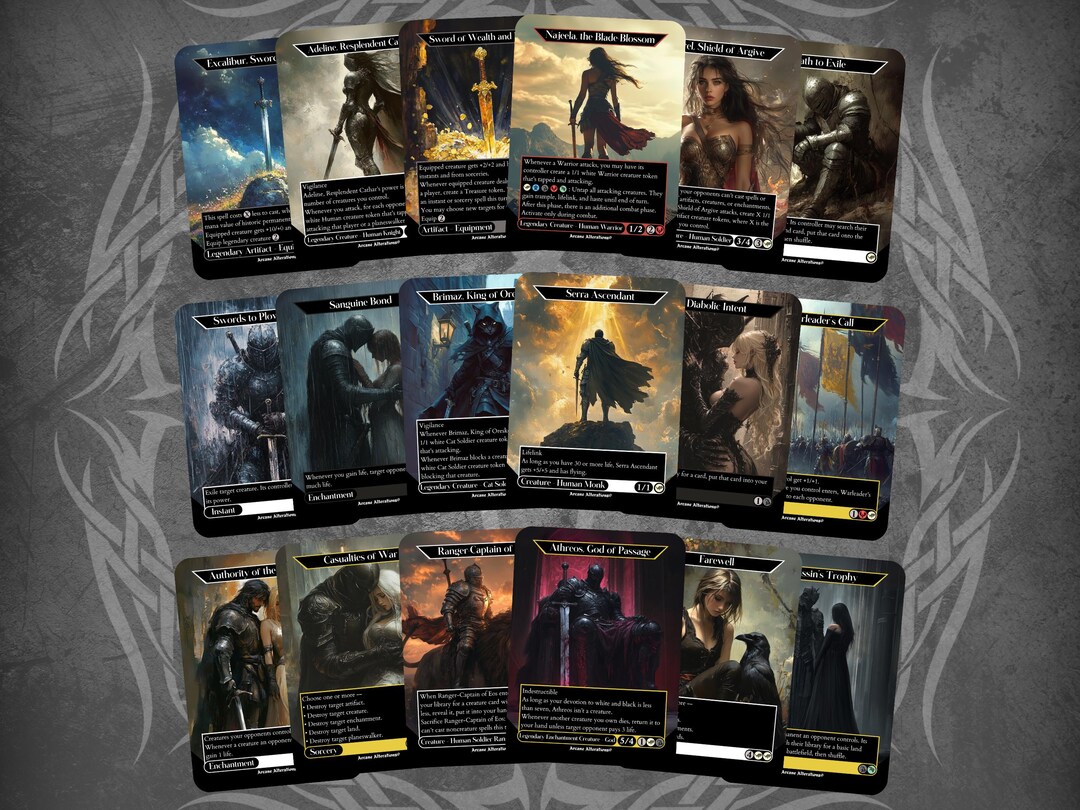 Knight Bundle - Proxy Full Art Custom Card - Etsy
