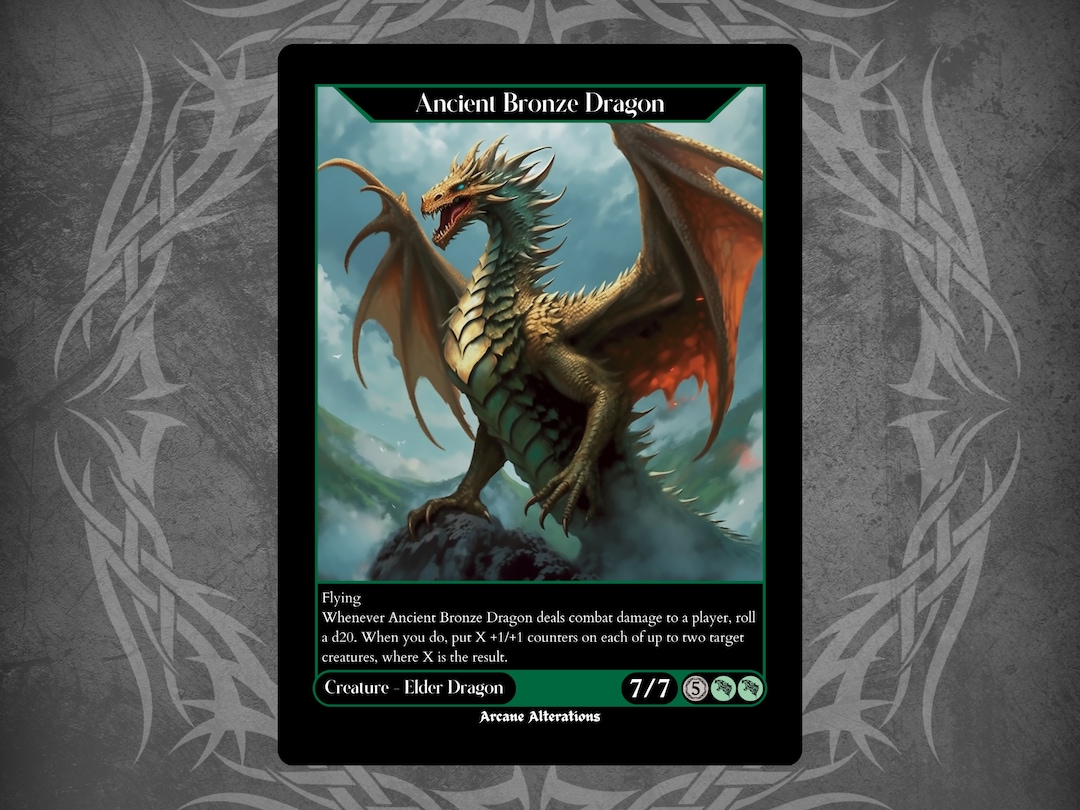Ancient Bronze Dragon - Full Art Custom Card - Etsy