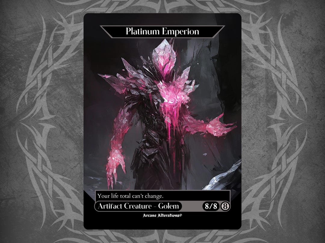 Platinum Emperion - Proxy Full Art Custom Card - Etsy