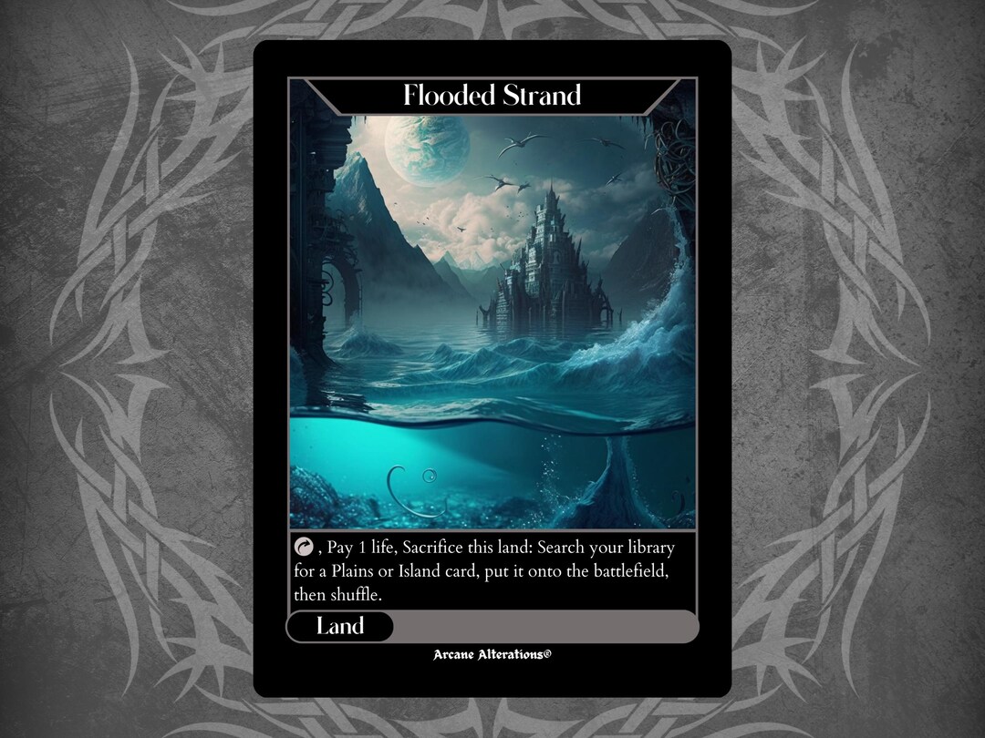 Flooded Strand - Full Art Custom Card - Etsy