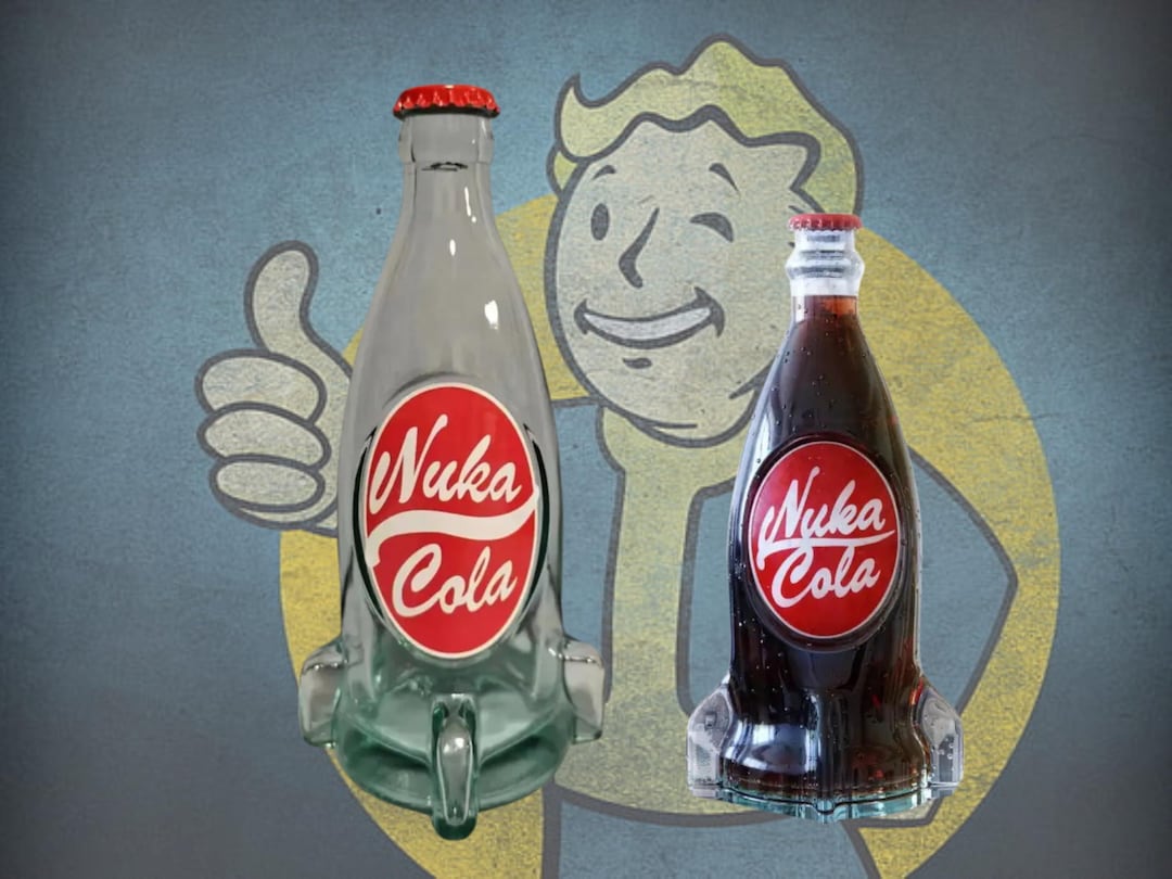 Nuka-cola Glass Bottle Custom Fallout Collectible - Etsy