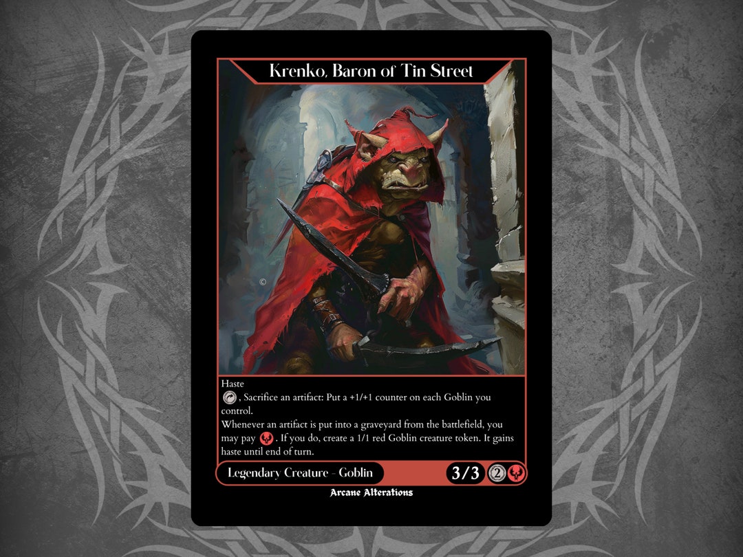 Krenko, Baron of Tin Street - Full Art Custom Card - Etsy