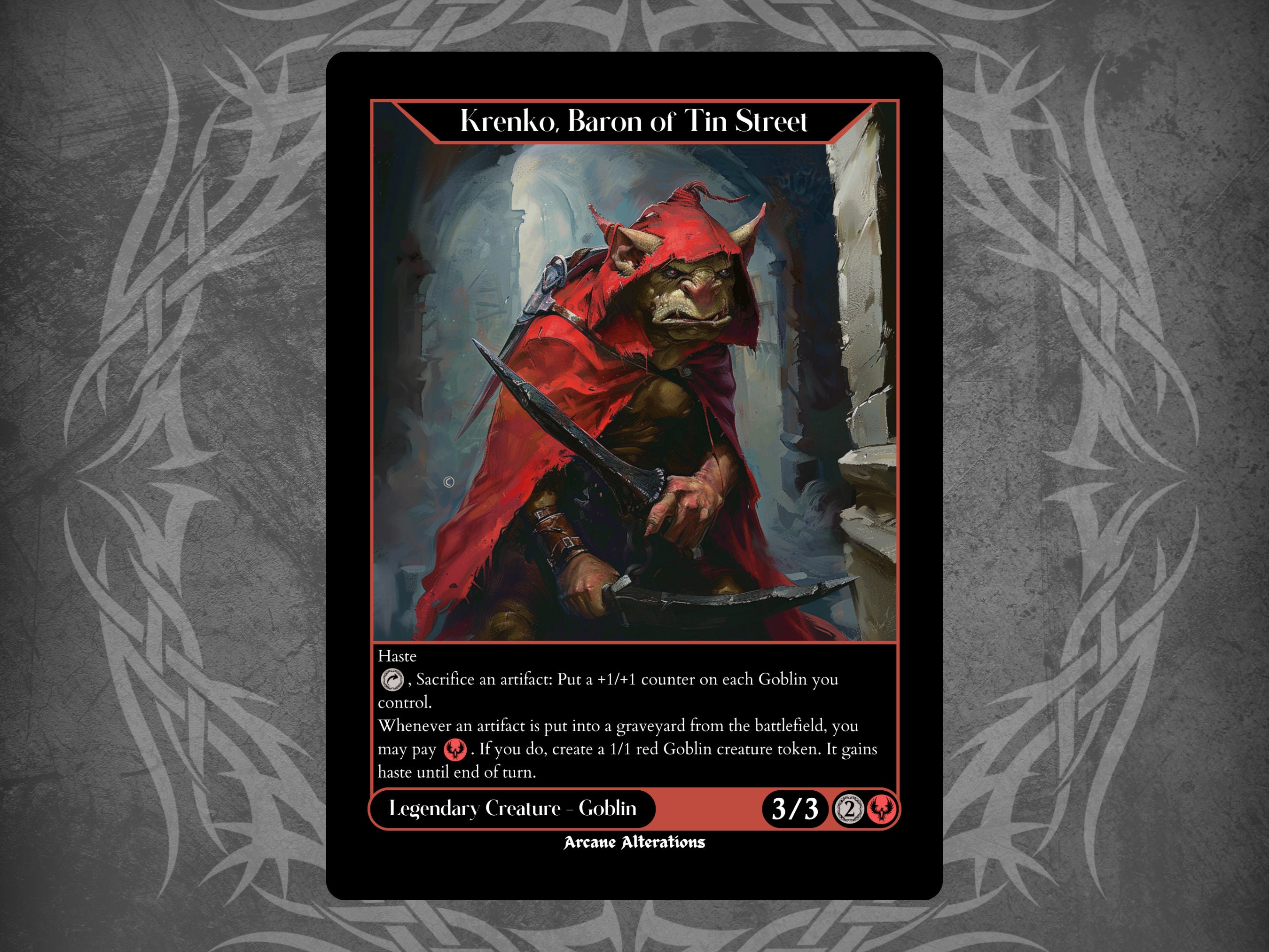 Krenko, Baron of Tin Street - Full Art Custom Card - Etsy
