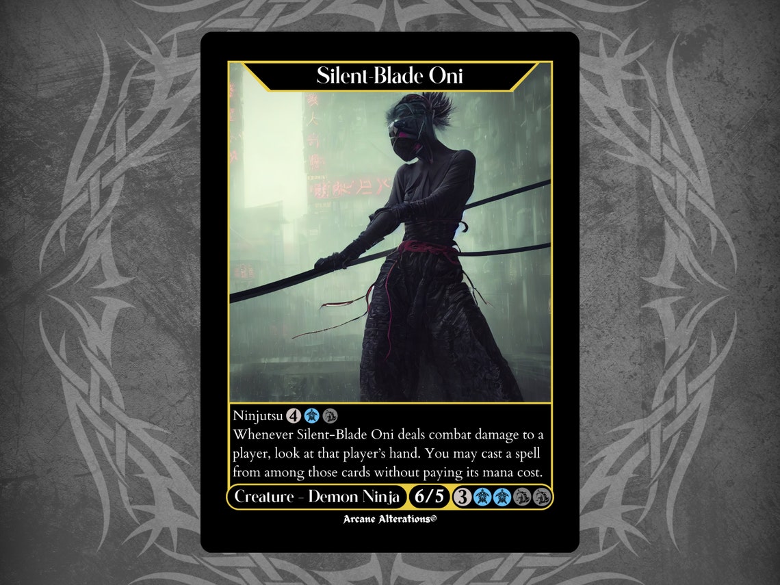 Silent-blade Oni - Full Art Custom Card - Etsy