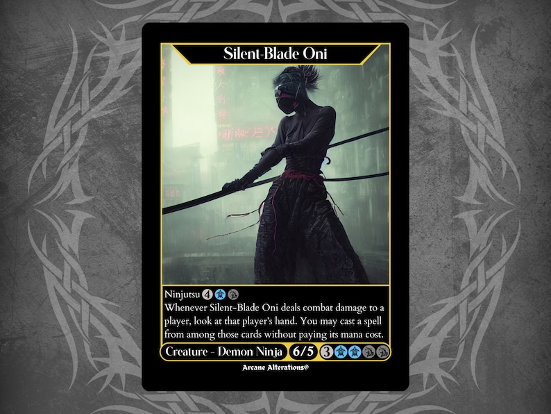 Silent-blade Oni - Full Art Custom Card - Etsy