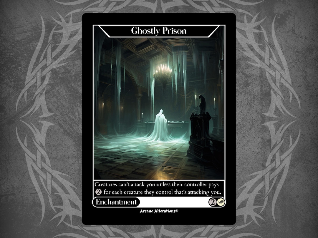 Ghostly Prison - Full Art Custom Card - Etsy
