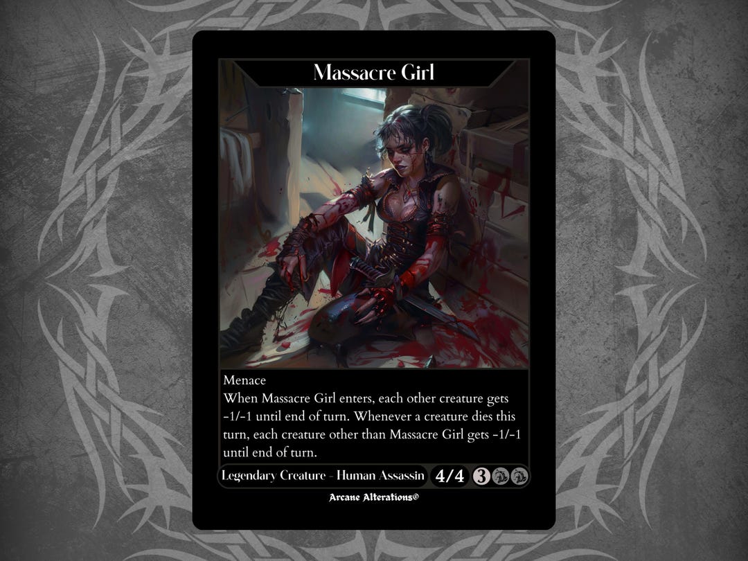 Massacre Girl - Full Art Custom Card - Etsy
