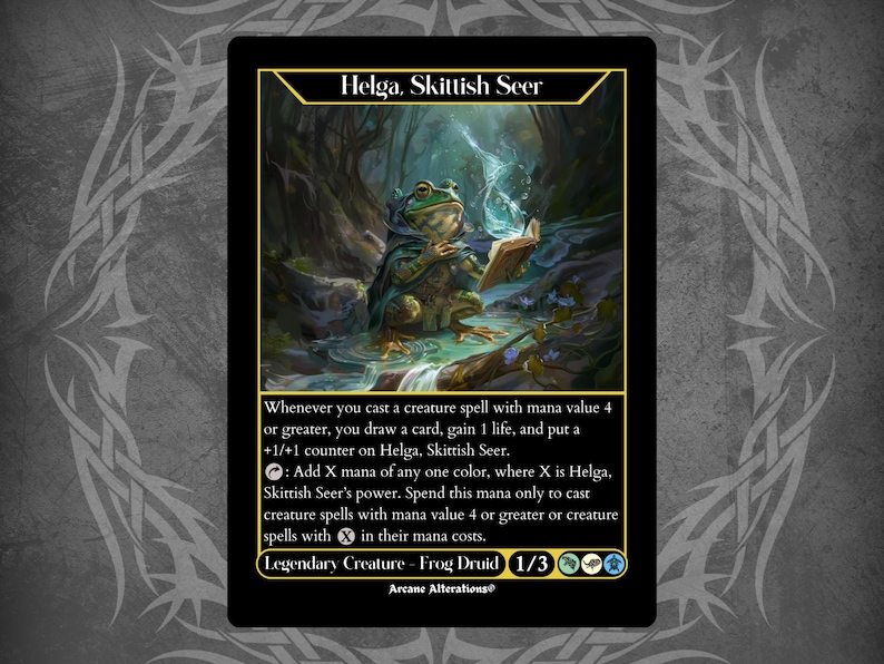 Helga, Skittish Seer - Full Art Custom Card - Etsy
