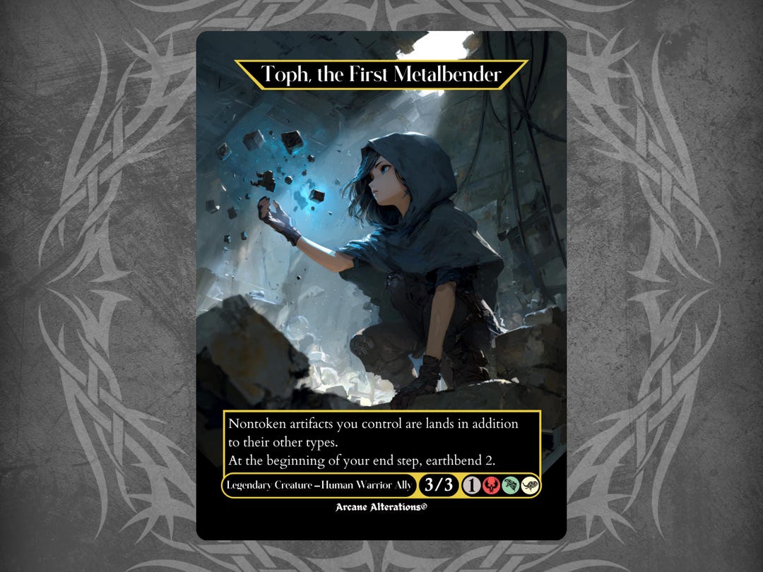 Toph, the First Metalbender - Proxy Full Art Custom Card - Etsy