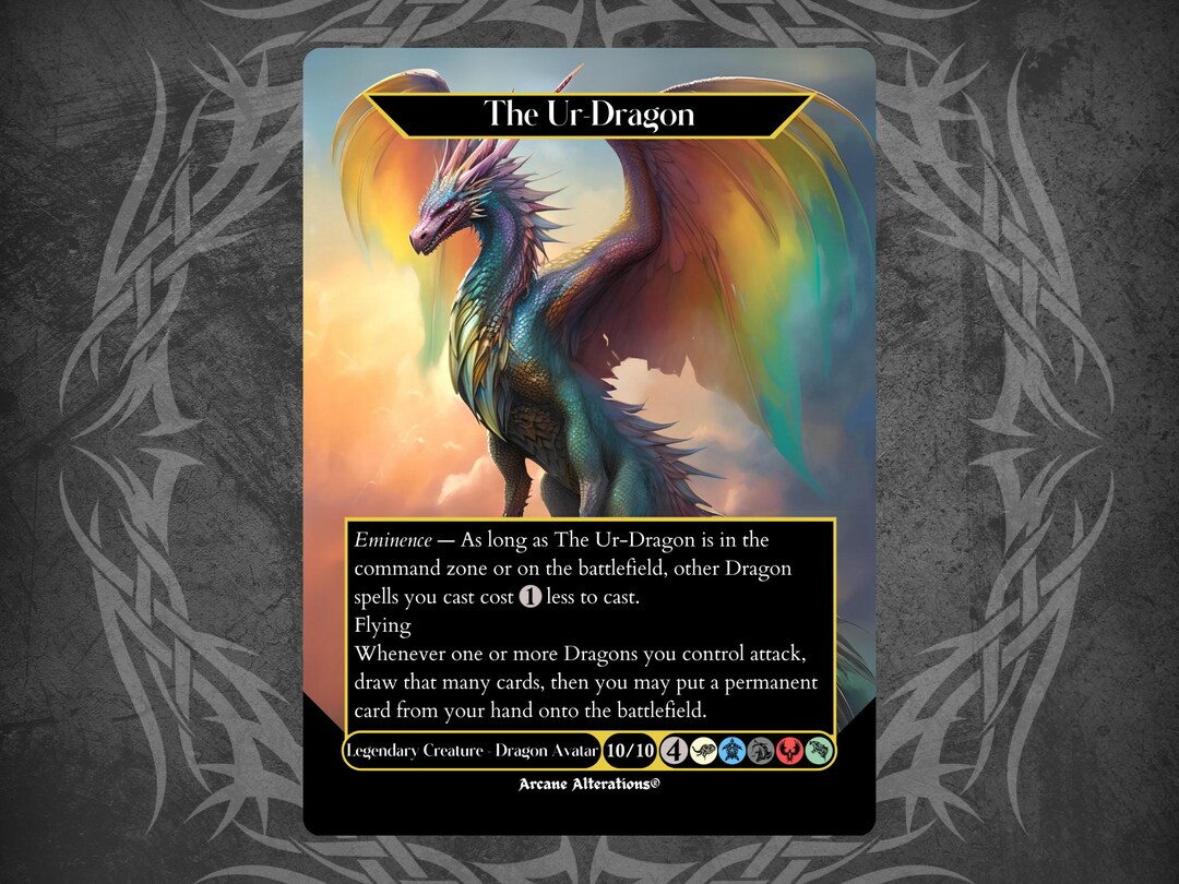 The Ur-dragon - Proxy Full Art Custom Card - Etsy