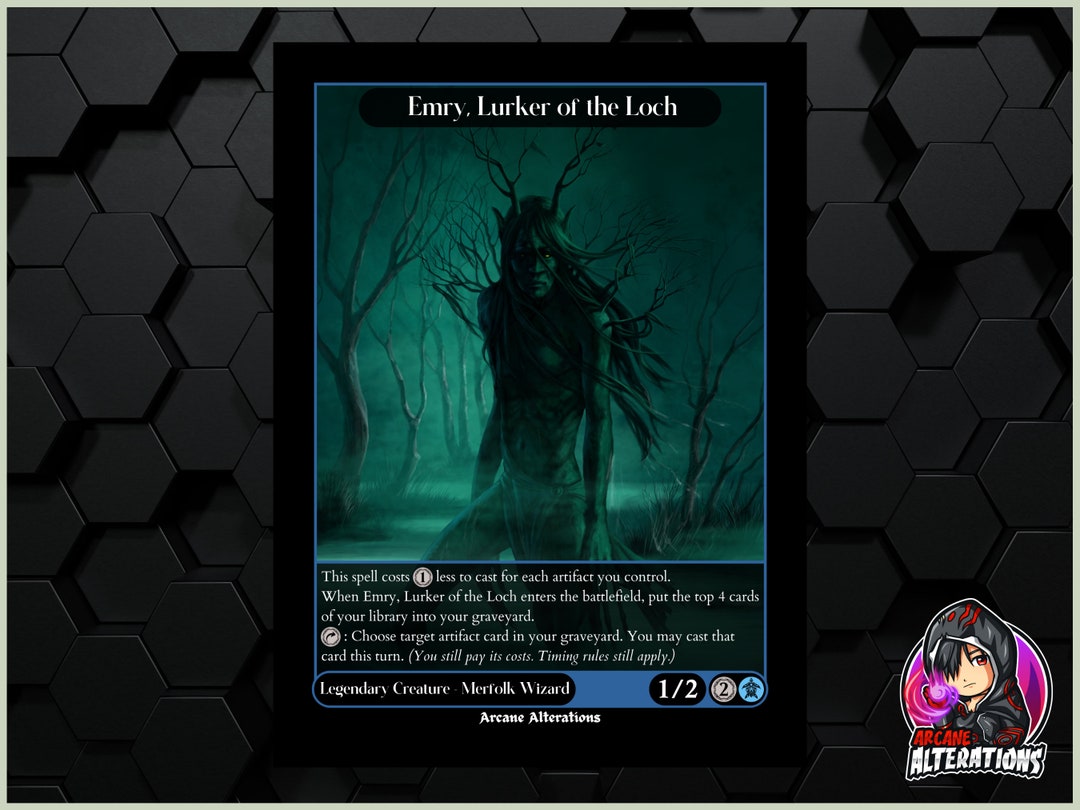 Emry, Lurker of the Loch - Full Art Custom Card - Etsy