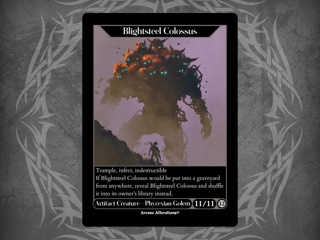 Blightsteel Colossus - Full Art Custom Card - Etsy