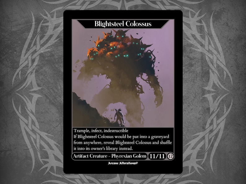 Blightsteel Colossus - Full Art Custom Card - Etsy