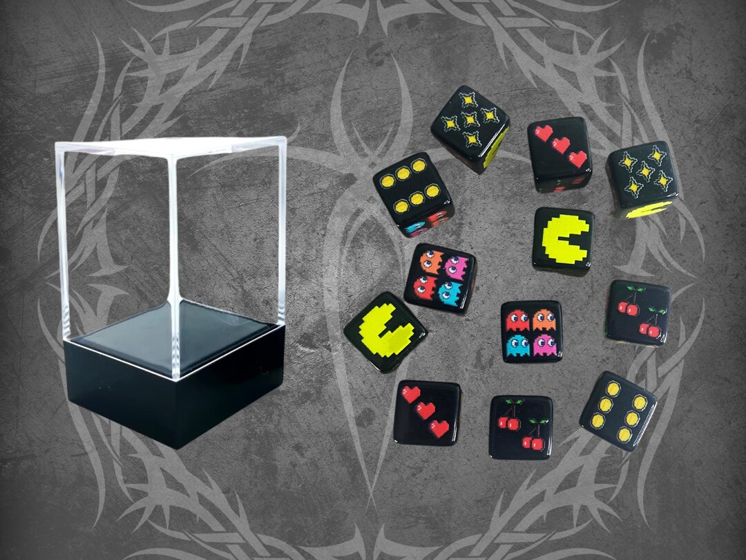 Retro Arcade D6 Dice Counters 16mm Square Edges 12 Pack - Etsy