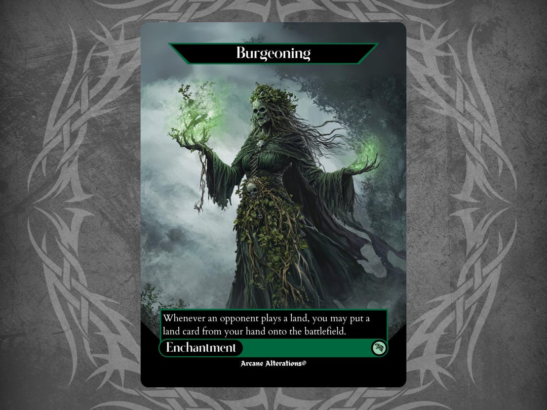 Burgeoning - Proxy Full Art Custom Card - Etsy