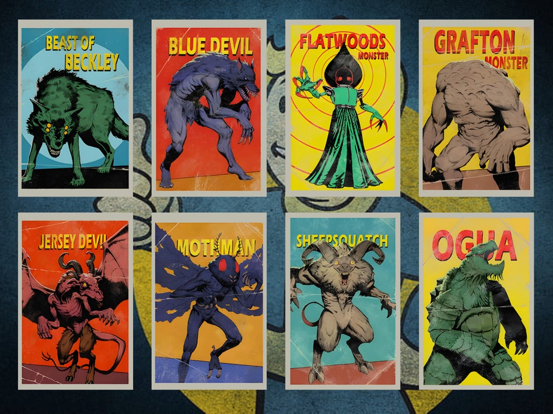 Cryptid Cards Fallout 76 Collectible Trading Cigarette Cards - Etsy