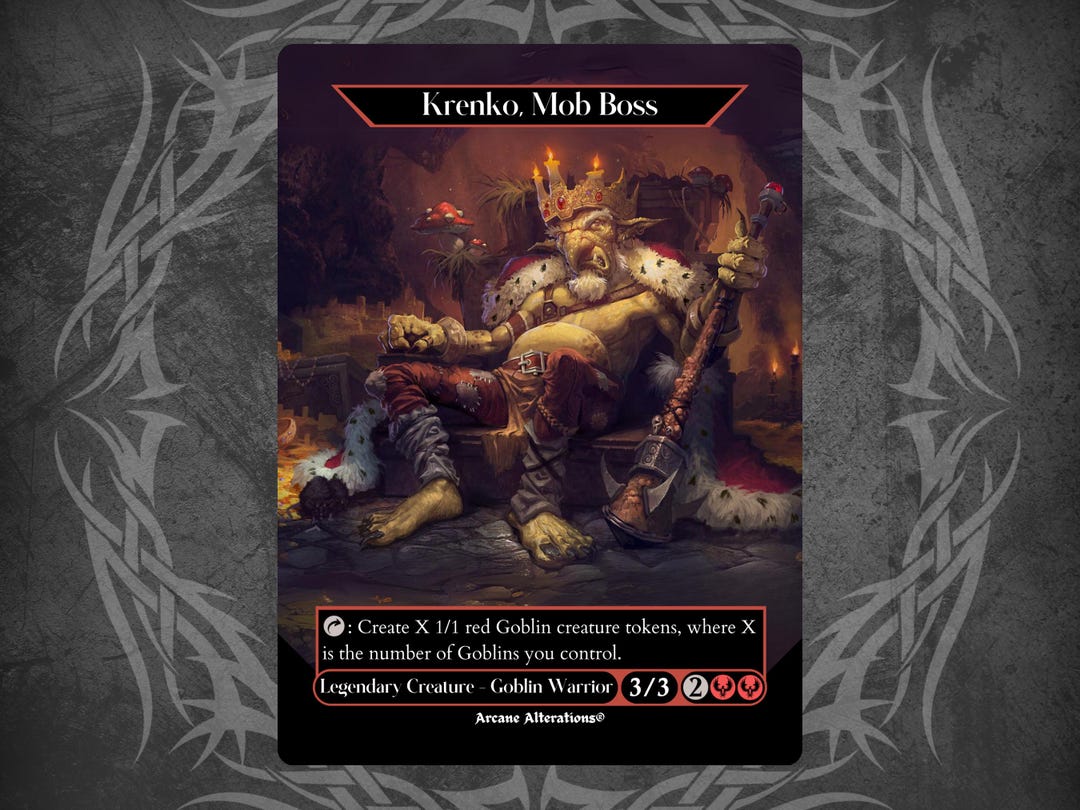 Krenko, Mob Boss - Proxy Full Art Custom Card - Etsy