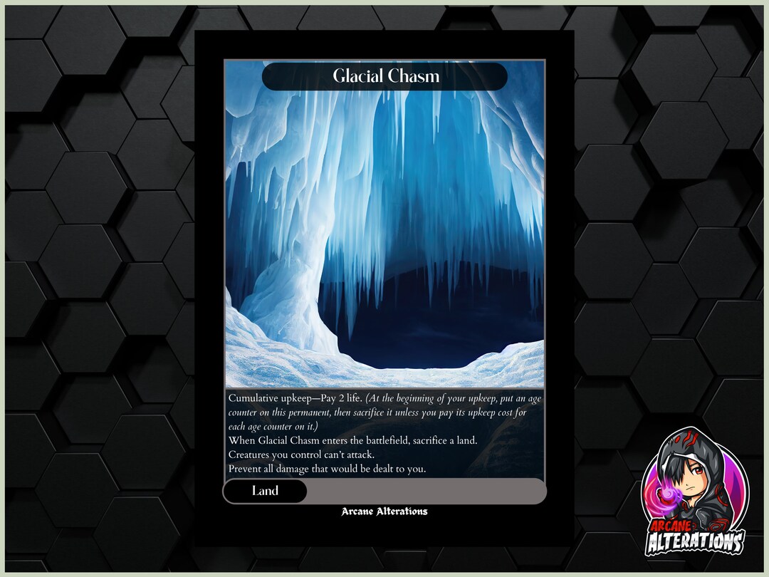Glacial Chasm Full Art Custom Card - Etsy