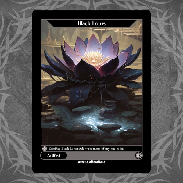 Black Lotus Card Sleeves - Etsy
