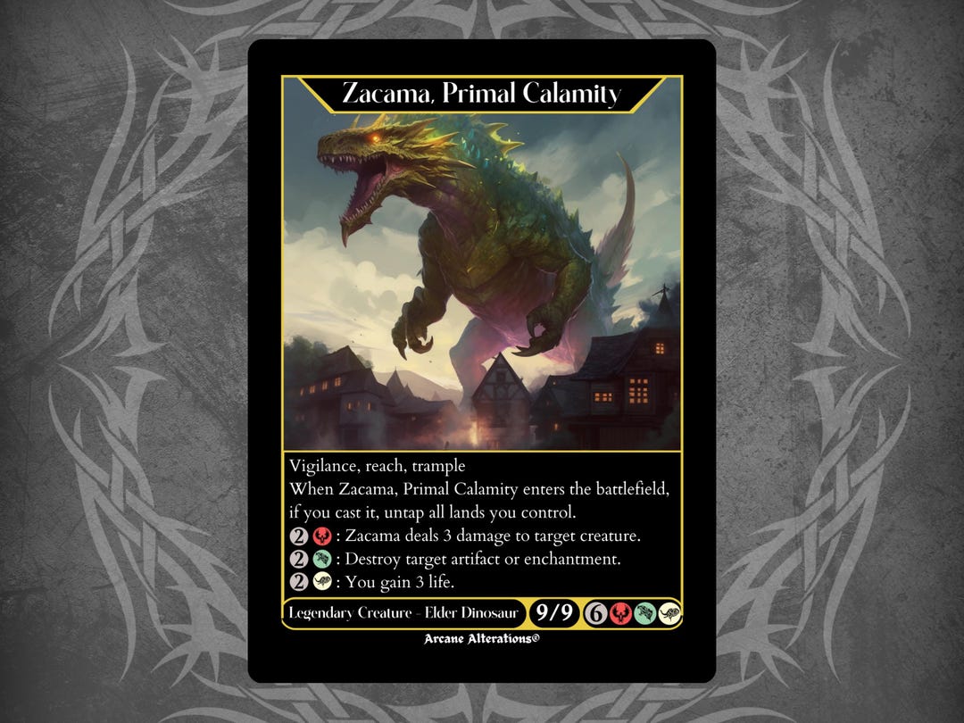 Zacama, Primal Calamity - Full Art Custom Card - Etsy