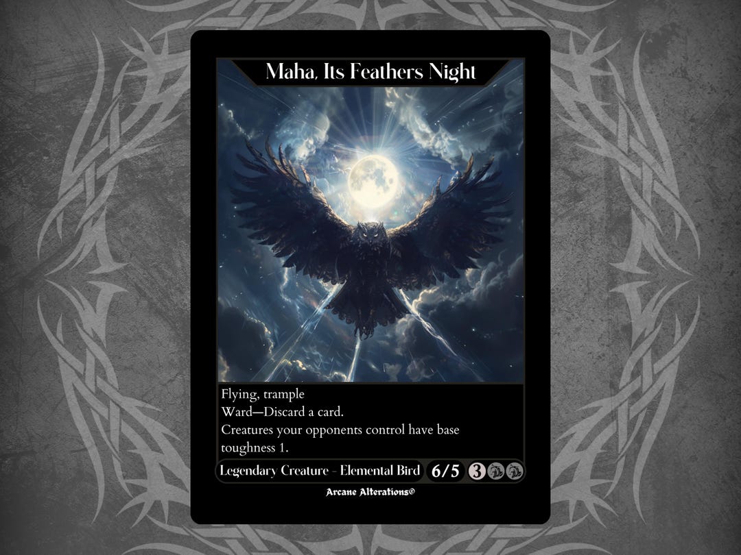 Maha, Its Feathers Night - Full Art Custom Card - Etsy