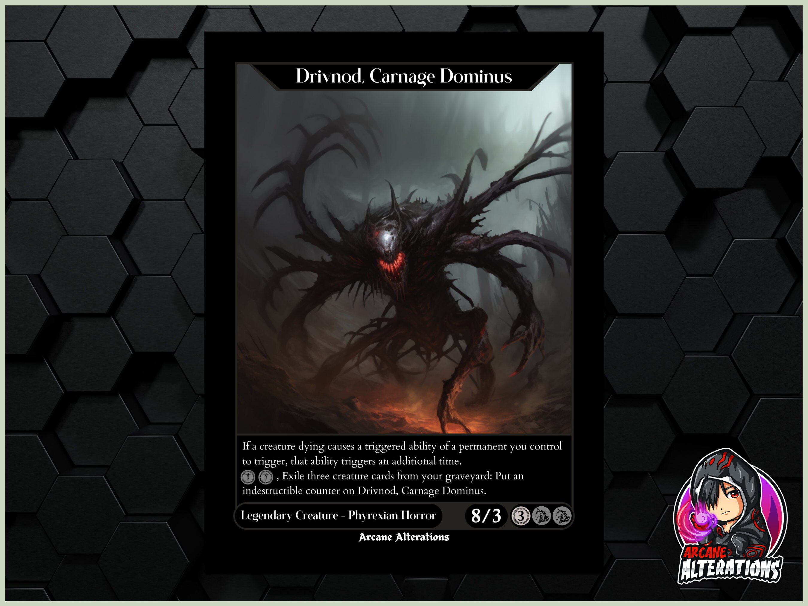 Drivnod Carnage Dominus Full Art Custom Card - Etsy