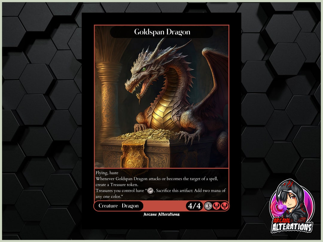 Goldspan Dragon - Full Art Custom Card - Etsy