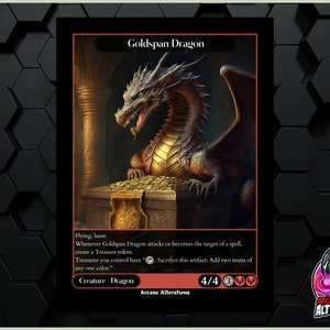 Goldspan Dragon - Full Art Custom Card - Etsy