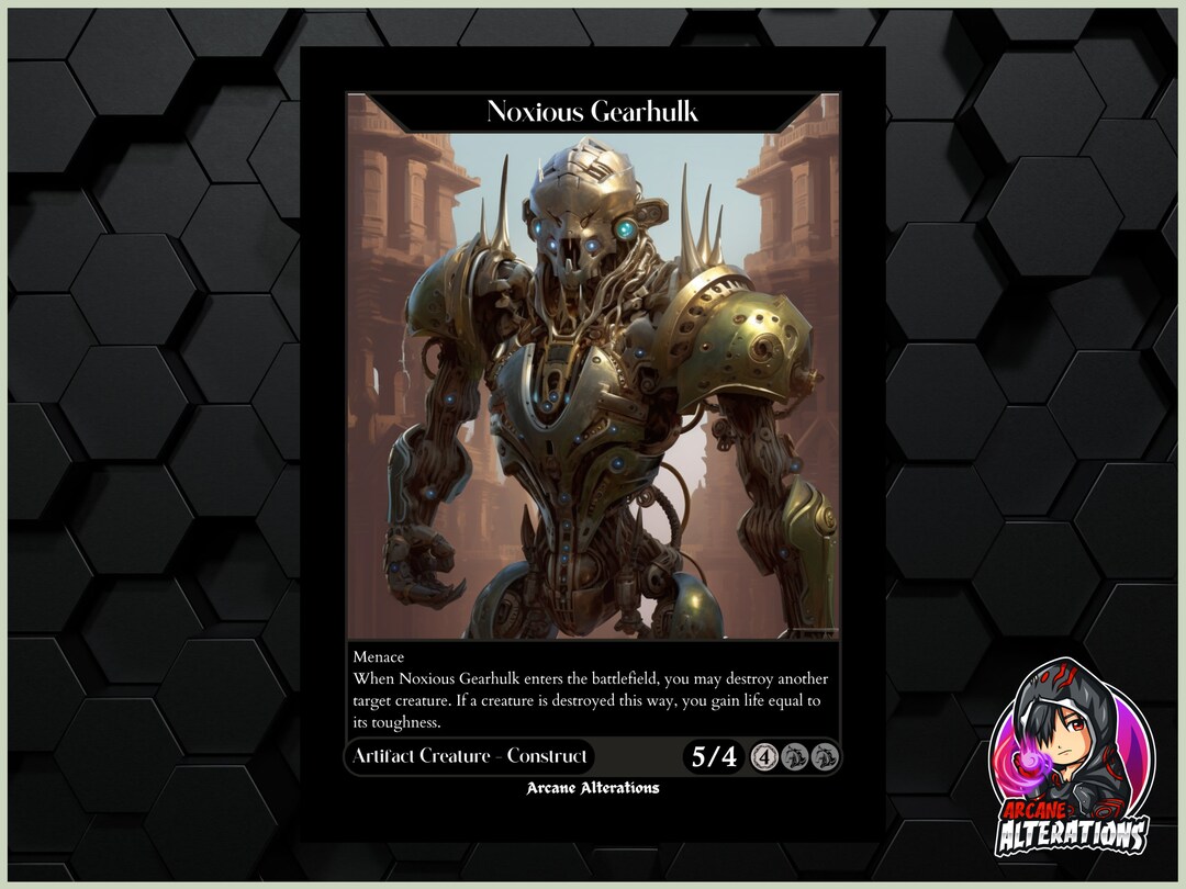 Noxious Gearhulk Full Art Custom Card - Etsy