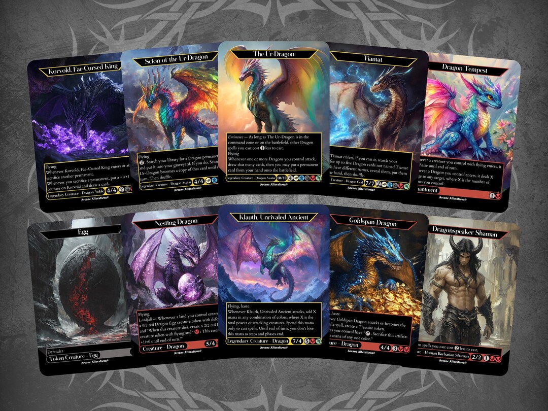 Dragon Bundle - Proxy Full Art Custom Card - Etsy